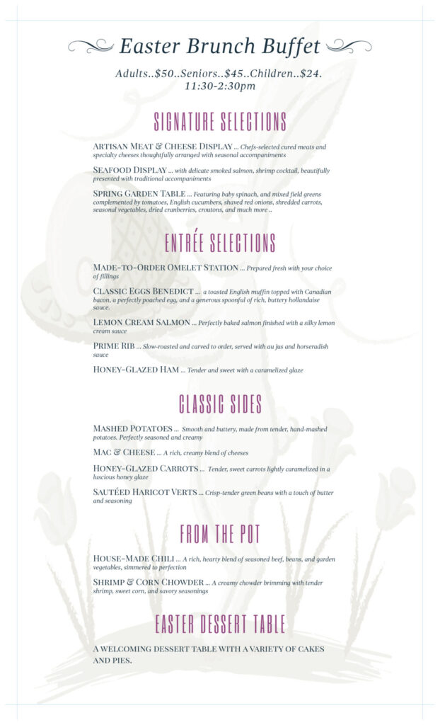 Cascades Menu - Amicalola Falls State Park & Lodge - Dawsonville, GA